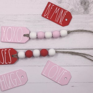 Rae Dunn Inspired Valentines Tag, Rae Dunn Canister Garland, Valentines ...
