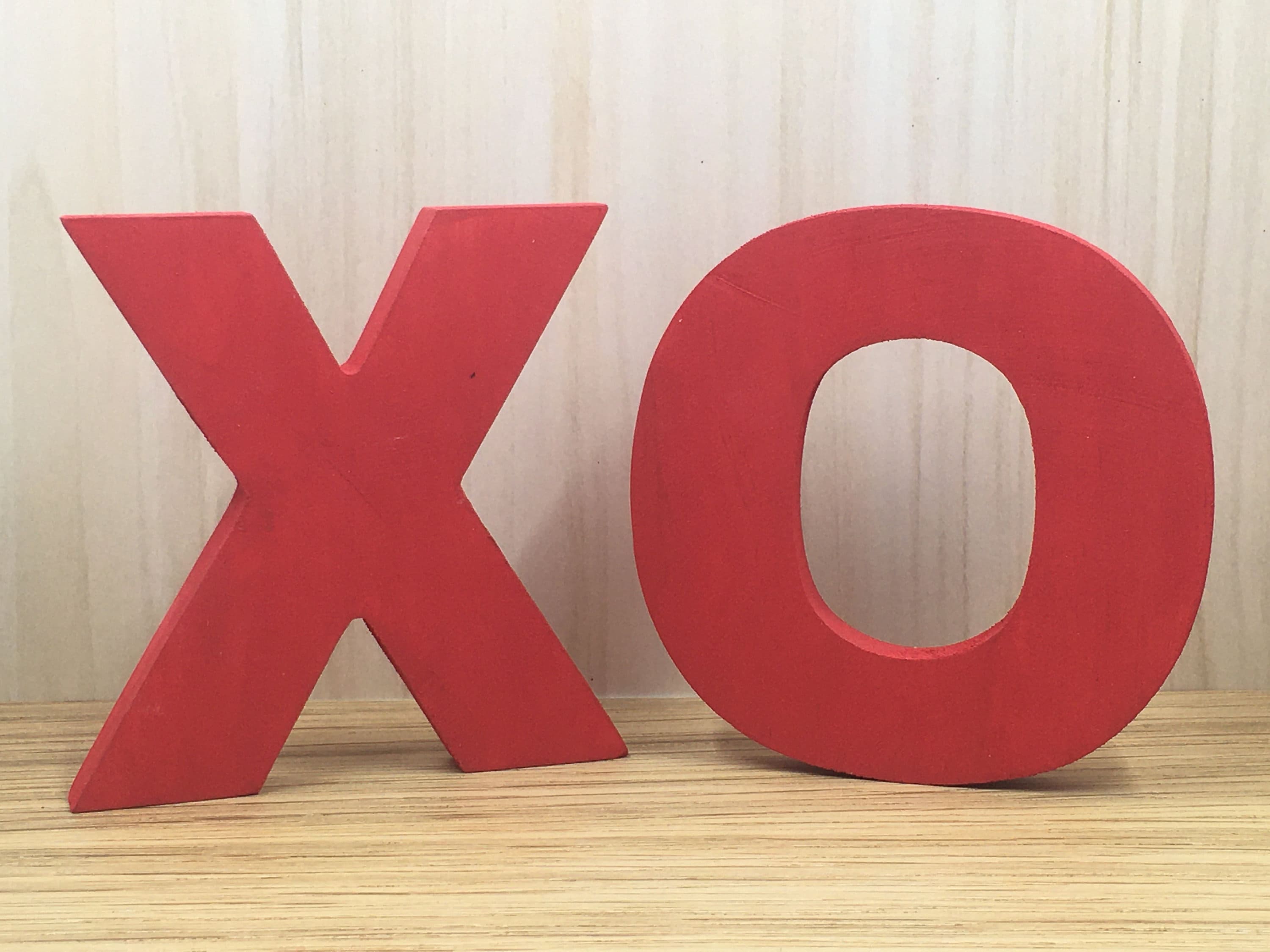 Wood XO Letters Wood Heart Tiered Tray Decor Heart Sign | Etsy