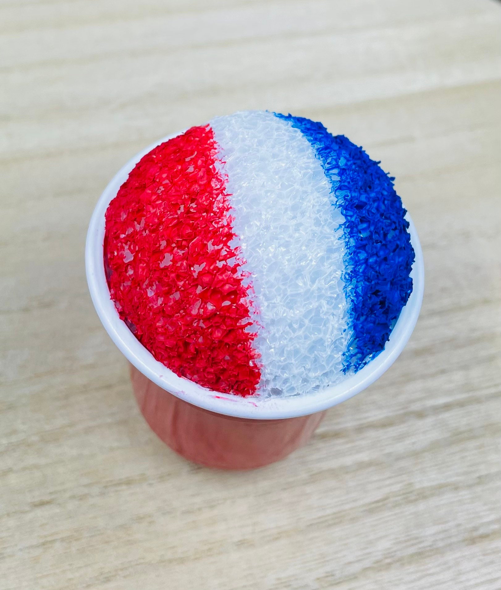 Mini Snow Cone 2 Pack Patriotic Snow Cones Faux Icee 4th - Etsy