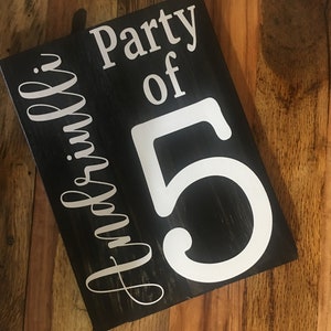 Personalized Party of Family Name Sign, Personalized Party of Sign ...