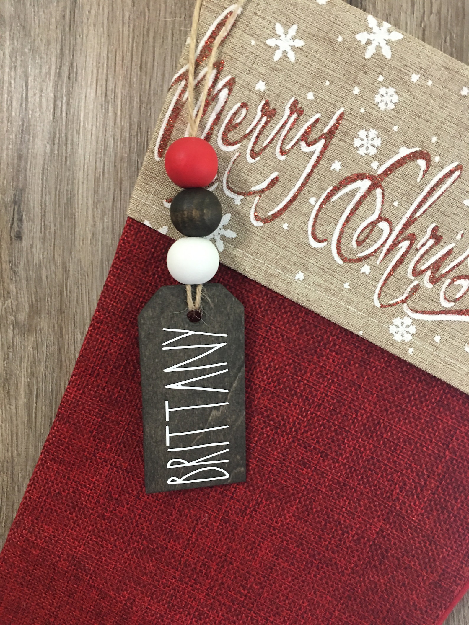 Stocking Tag Personalized Wood Tag Christmas Stocking Tag - Etsy