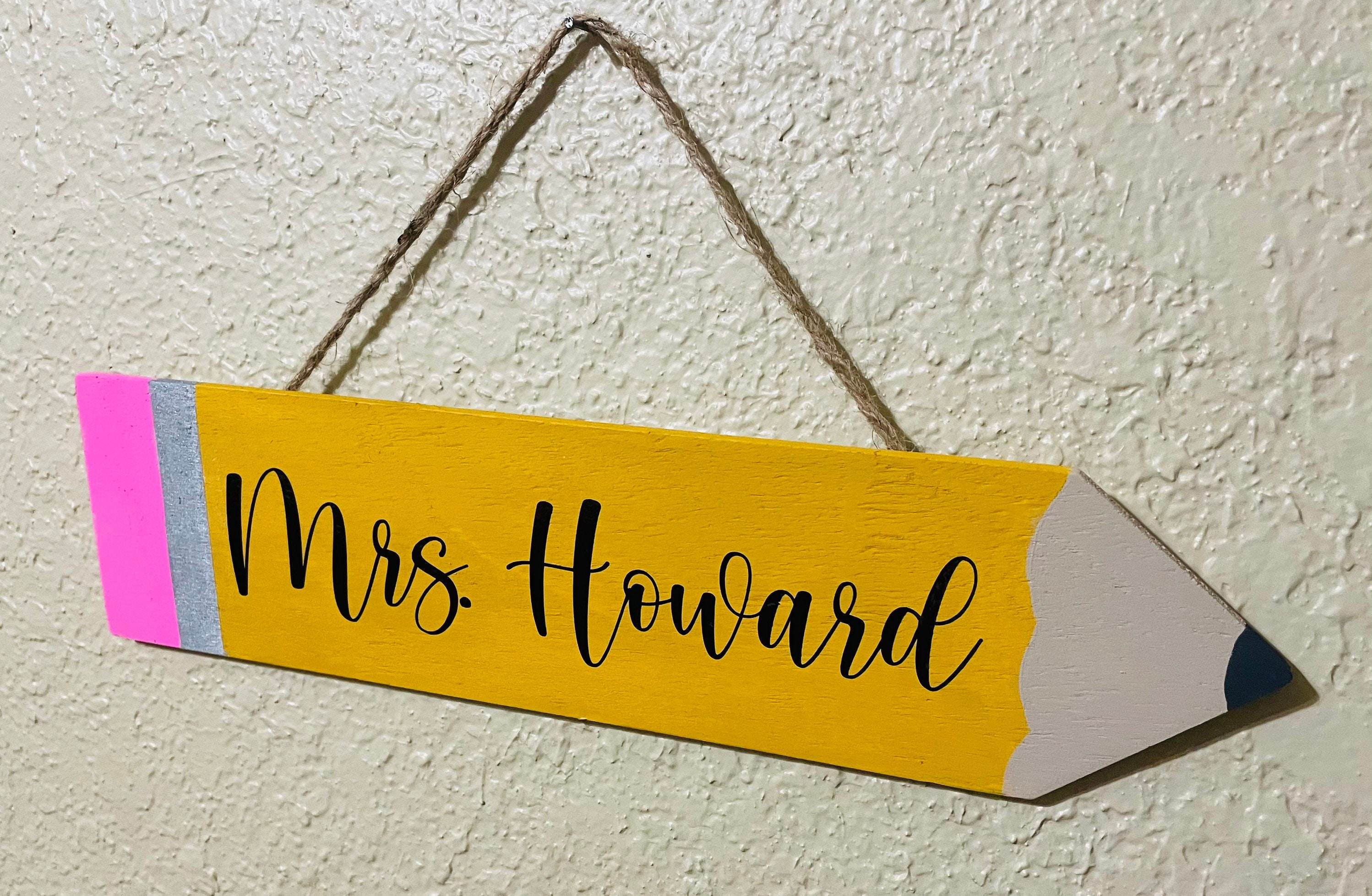 Personalized Pencil Sign Personalized Teacher Gift Wood - Etsy