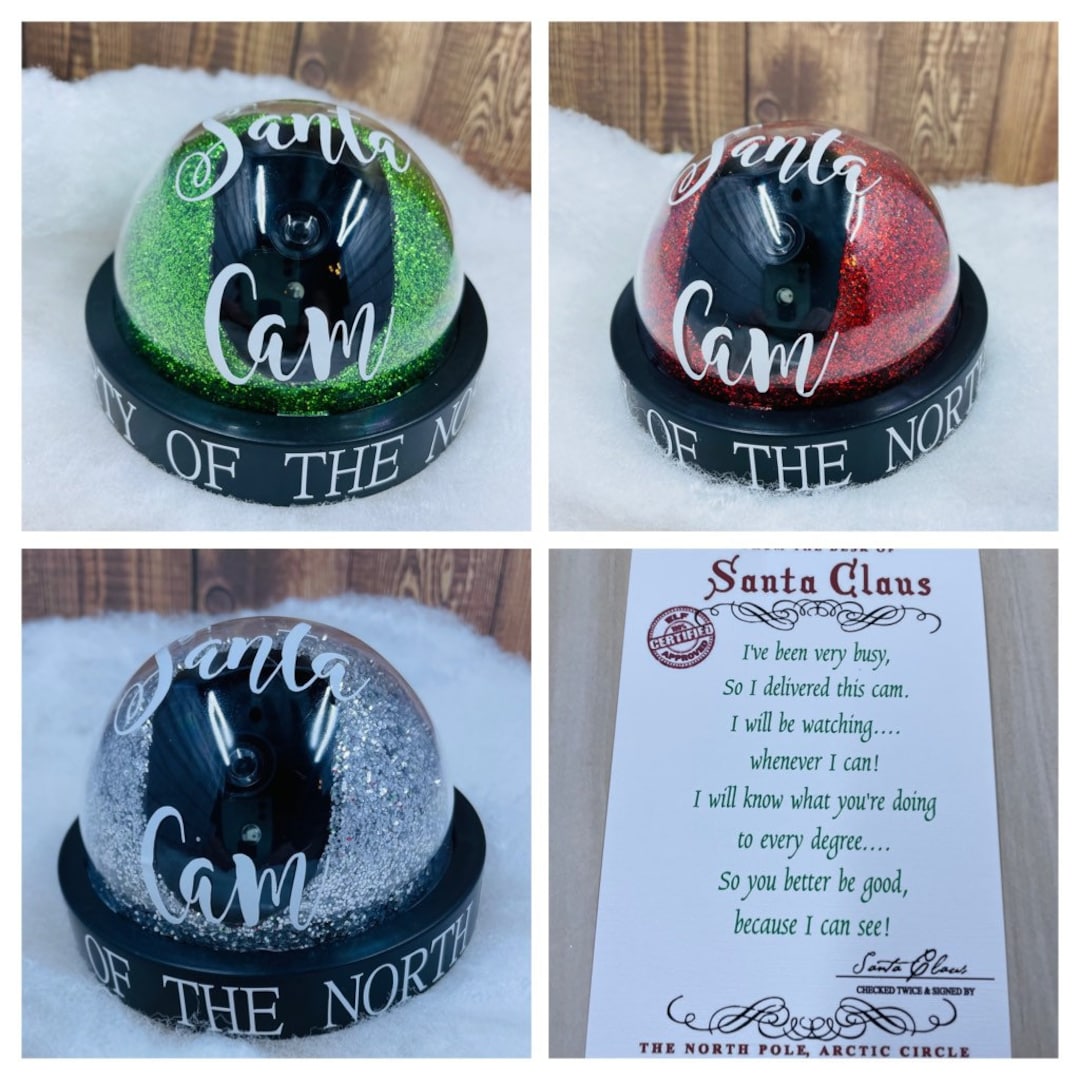 Santa Surveillance Cam North Pole Cam Faux Security Camera Christmas ...