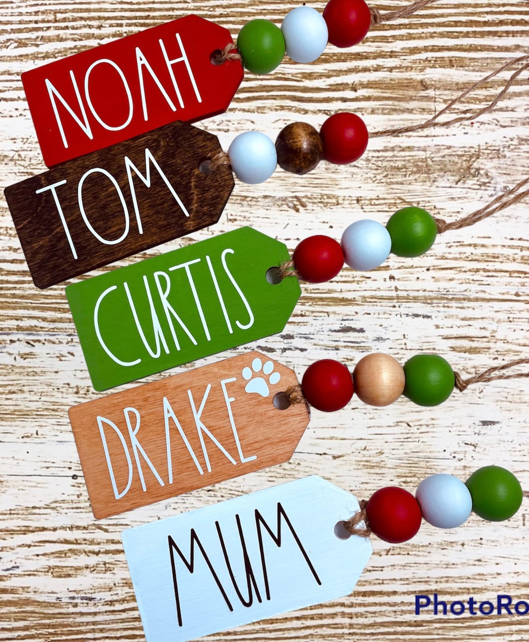 Stocking Tag, Personalized Wood Tag, Christmas Stocking Tag ...