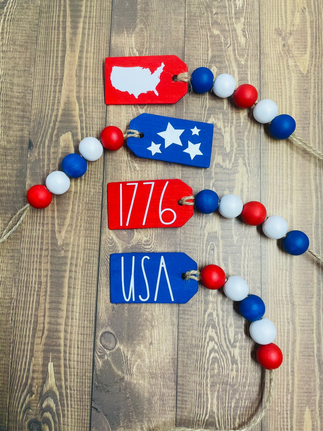 Rae Dunn Inspired 4th of July Tag Rae Dunn Canister Garland - Etsy