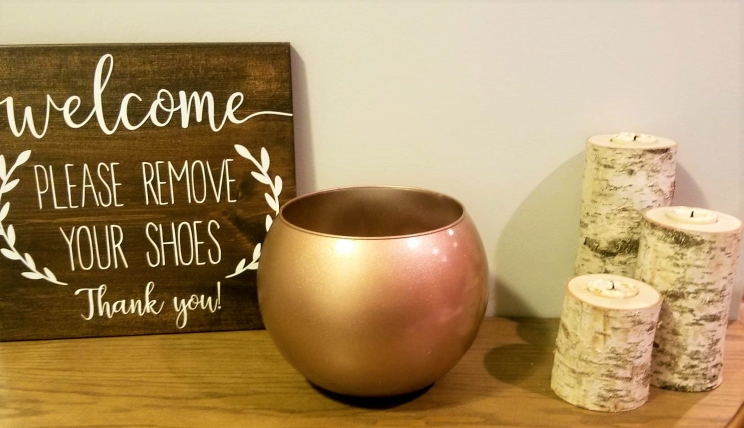 Rose Gold Round Vase With Flowers - Etsy UK