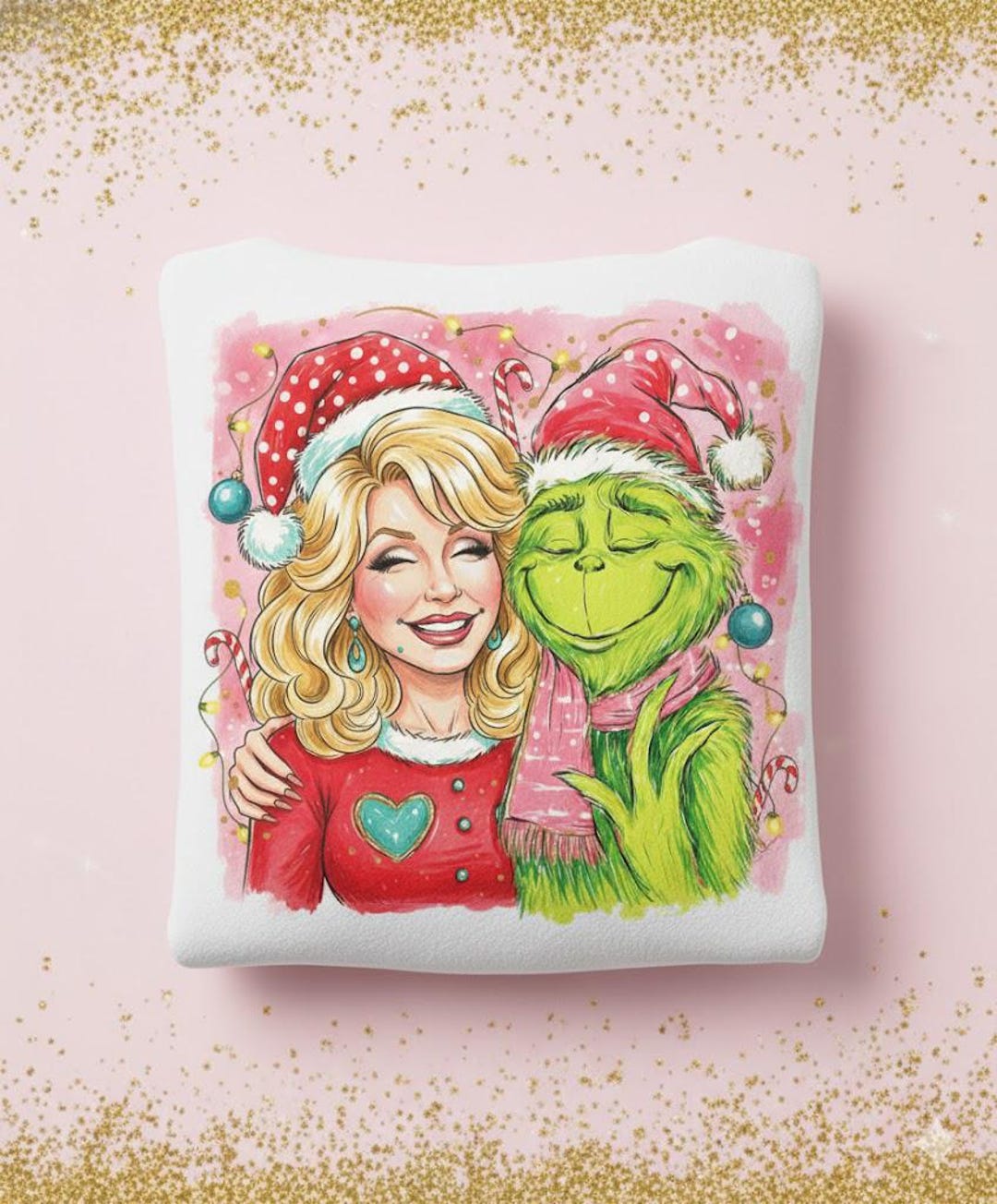 Holly Dolly & Mean Green Christmas PNG Dolly Parton | Grinch Christmas ...