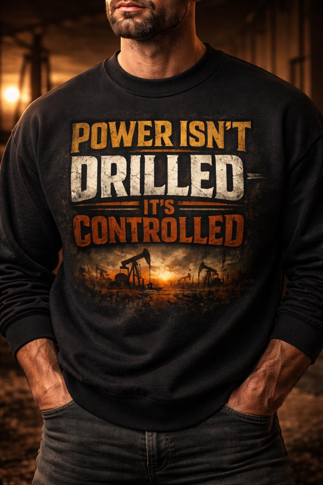 Power Isn’t Drilled It’s Controlled PNG | Landmine Collection | Blue ...