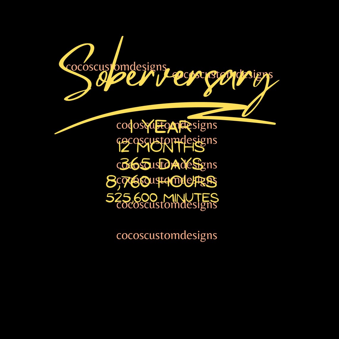 Soberversary Svg! Celebrate Your Sobriety! This Design Celebrates 1 ...