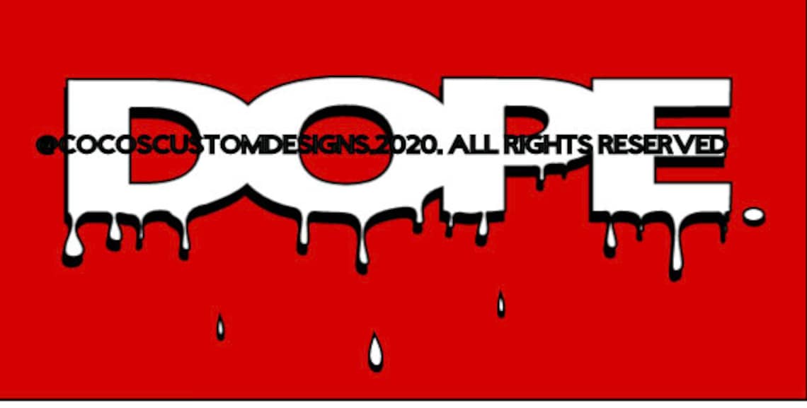 Dope Drip Drip Letters Svgdope PNG Use This for Stickers - Etsy