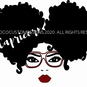 Capricorn Birthday Svg File | Afro Puff Woman Svg| December Queens ...