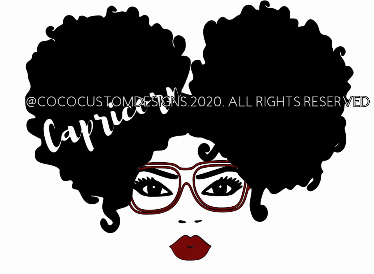 Capricorn Birthday Svg File Afro Puff Woman Svg December Queens ...