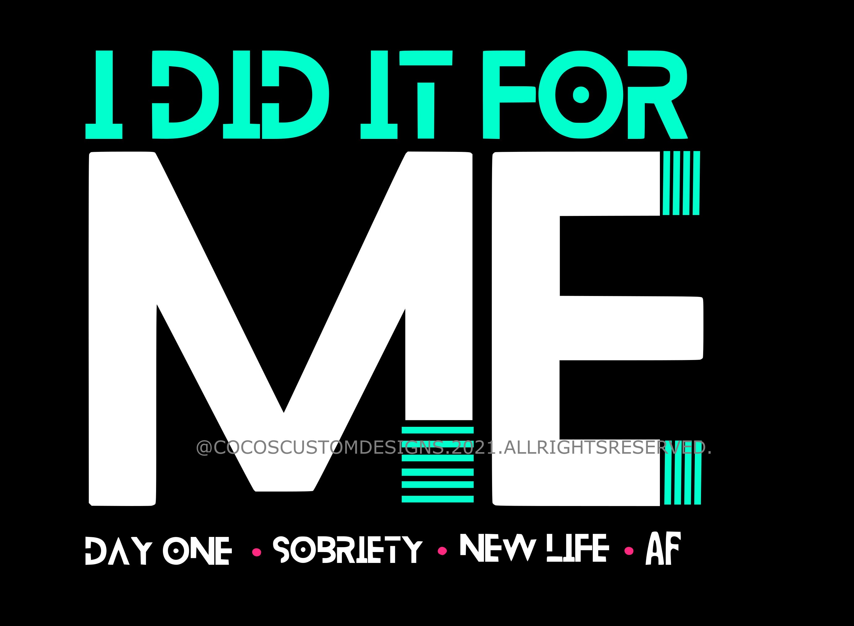 Bundle Svg 8 Designs for One Pricei Did It for Me Svg Great Sobriety ...