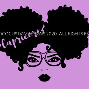 Capricorn Birthday Svg File | Afro Puff Woman Svg| December Queens ...