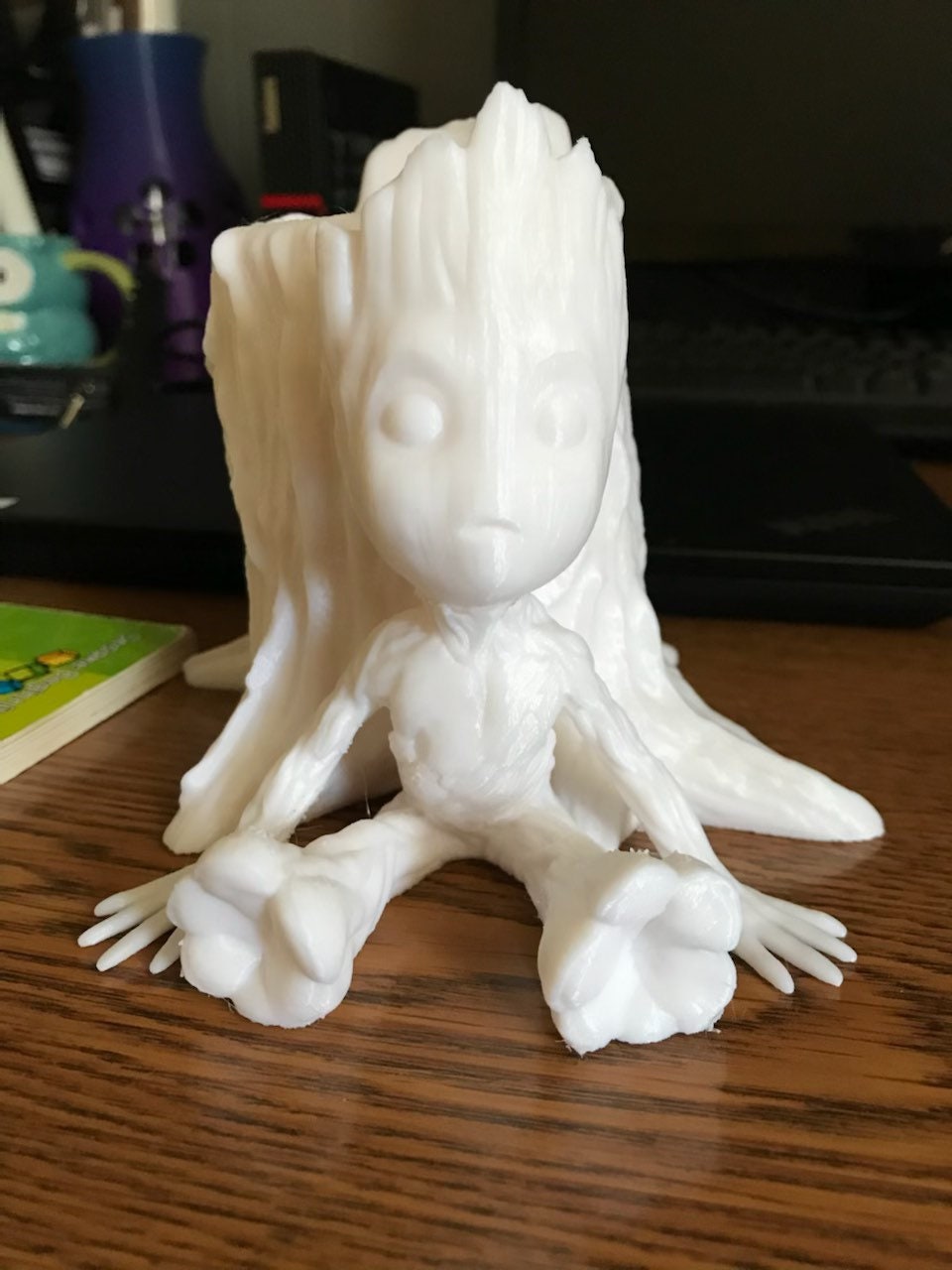 White 3D Printed Baby Groot Pen/pencil Holder - Etsy