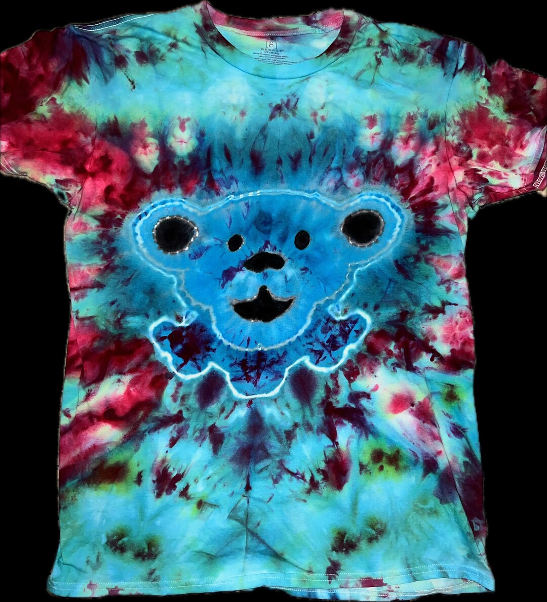 Tie Dye Dancing Bear T Shirt/ Hand Dyed/ Grateful Dead - Etsy