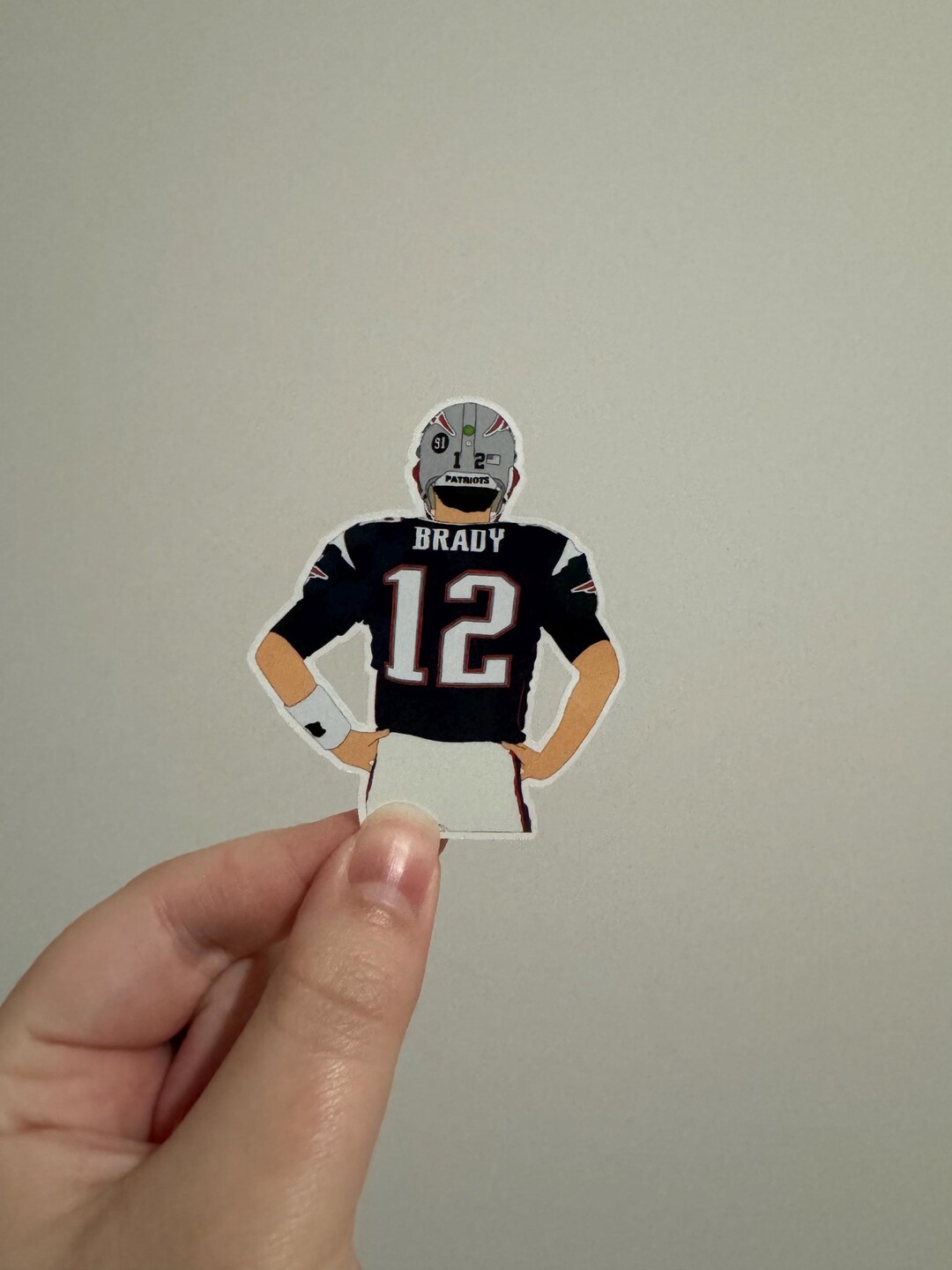 Tom Brady Inspired Football Sticker - Etsy