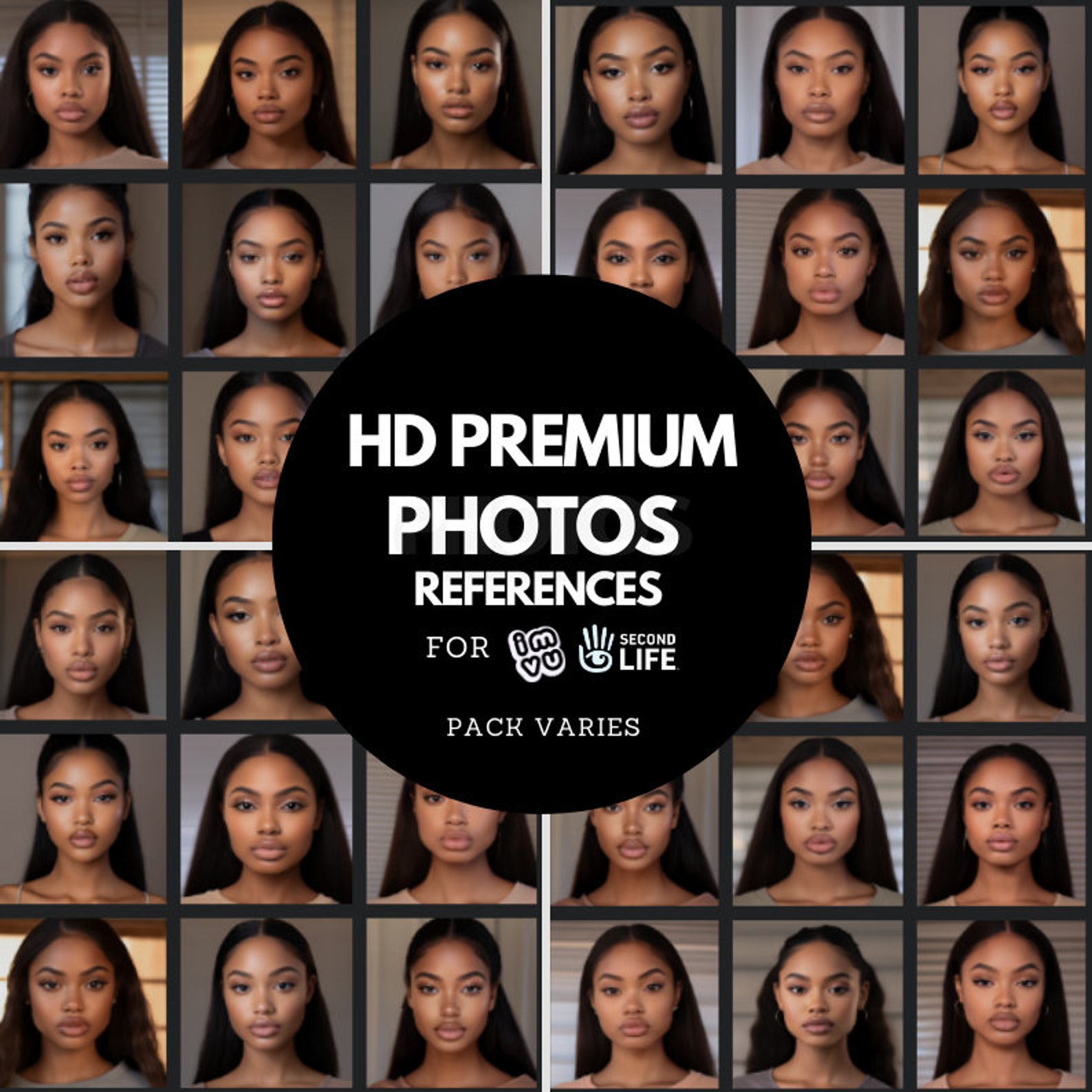 HD Skin References for IMVU and Second Life (20 Images) California Pack ...