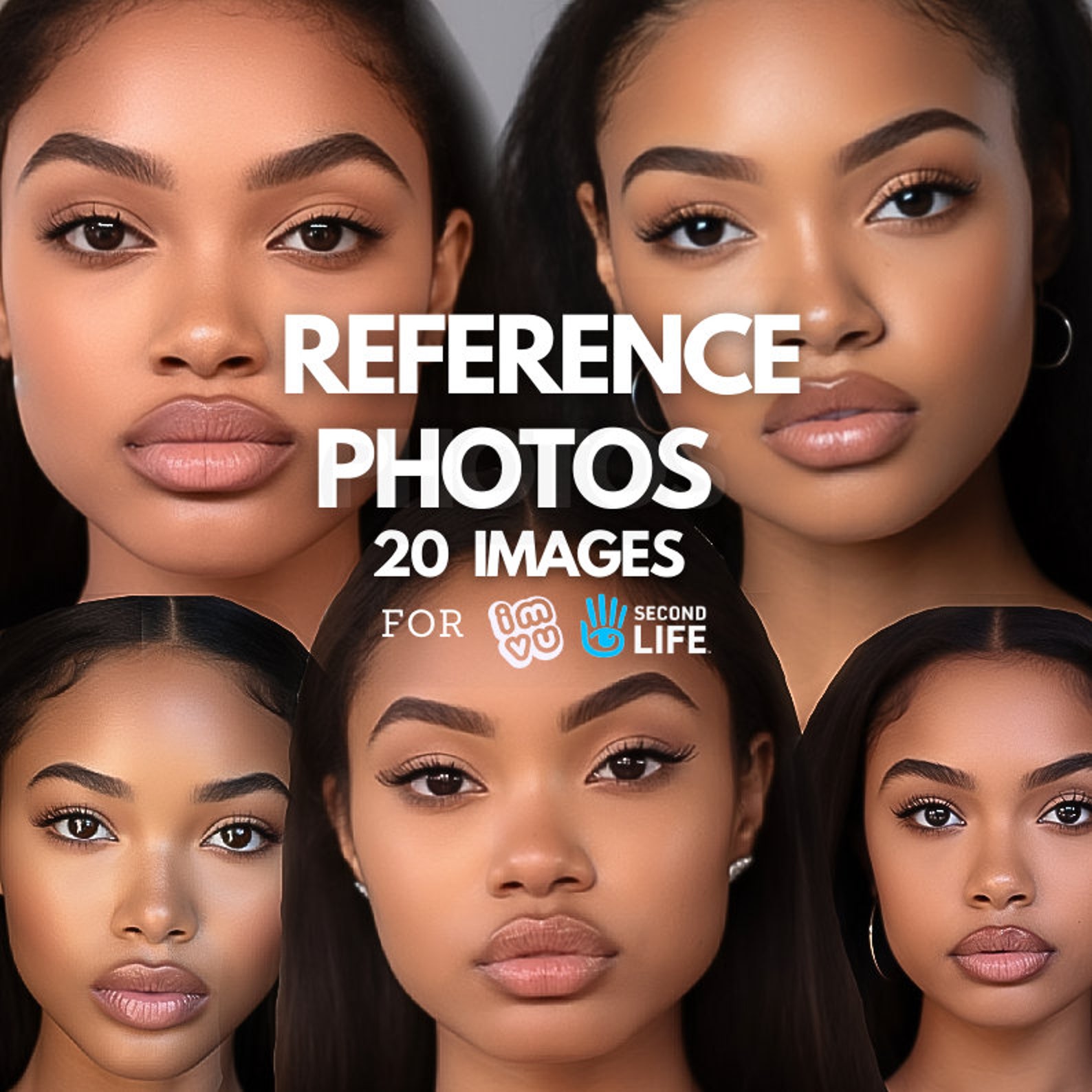 HD Skin References for IMVU and Second Life (20 Images) California Pack ...