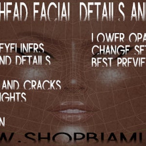 IMVU Meshhead Facial Add-ons - Etsy