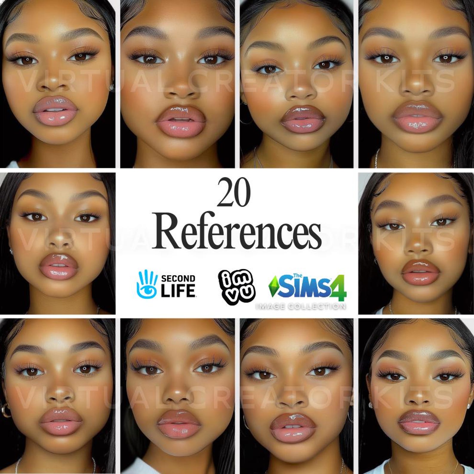 20 High-quality Reference Images for IMVU, Second Life & Sims 4 + 5 ...
