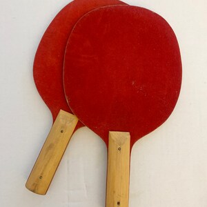 Vintage Ping Pong Paddles Wood Felt USA - Etsy