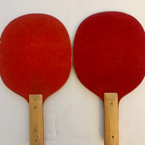 Vintage Ping Pong Paddles Wood Felt USA - Etsy