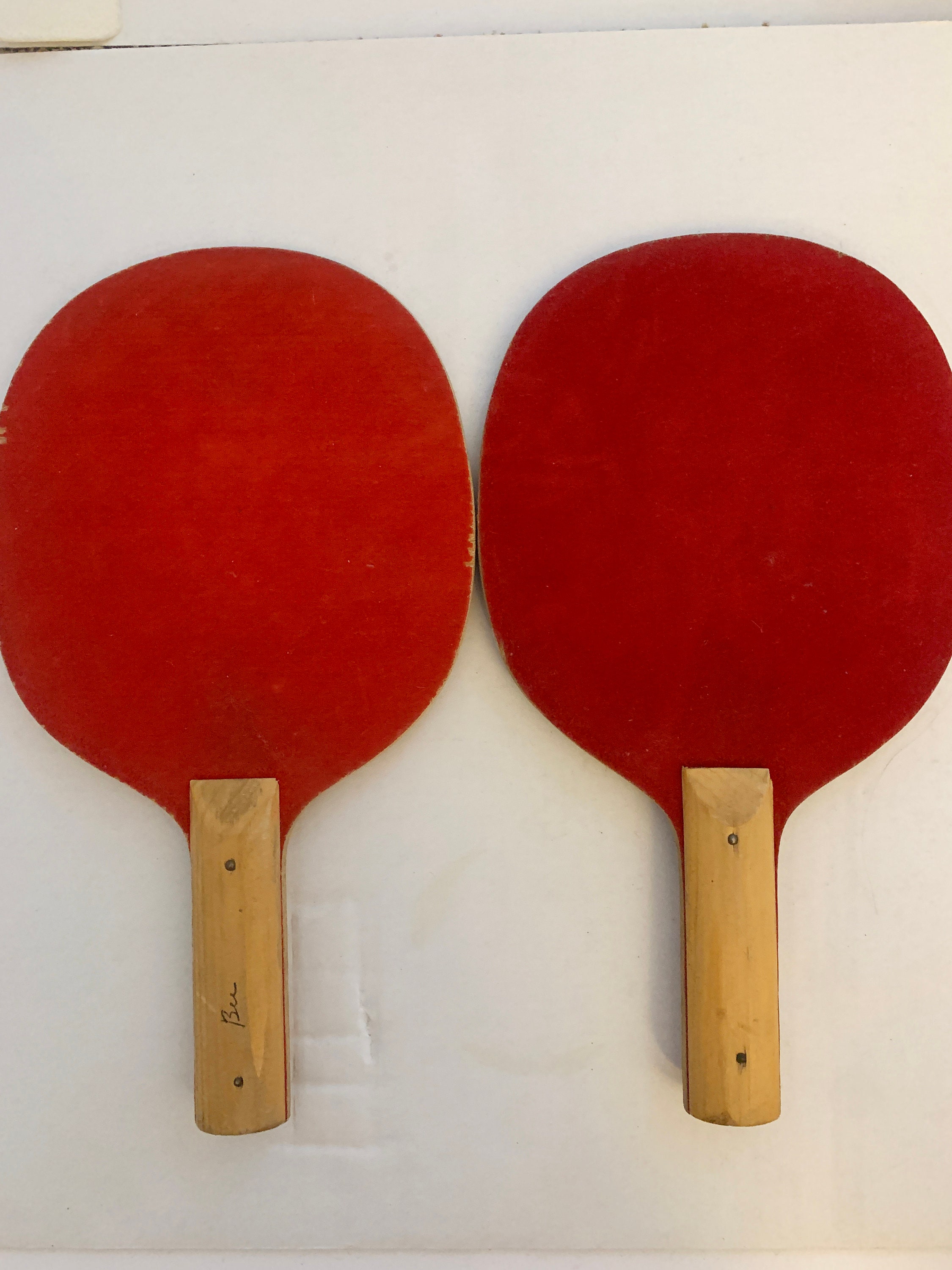 Vintage Ping Pong Paddles Wood Felt USA - Etsy