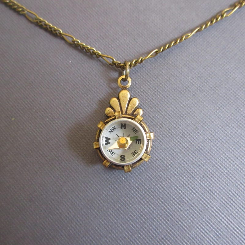 Compass Necklace - Etsy