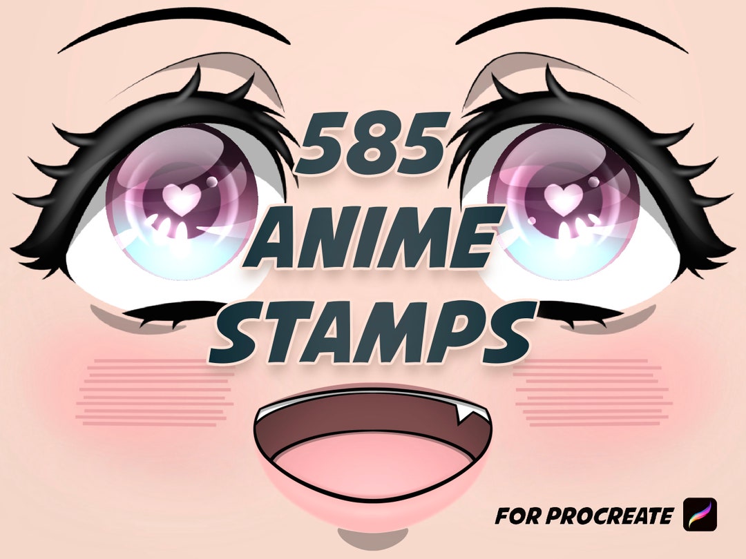 Ultimate Anime Character Creation Procreate Stamp Set: 585 Stamps for ...
