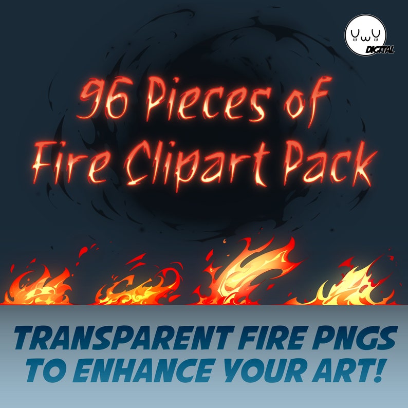 96 Fire Pngs Asset | Fire Cliparts | Digital Download | Commercial Use ...