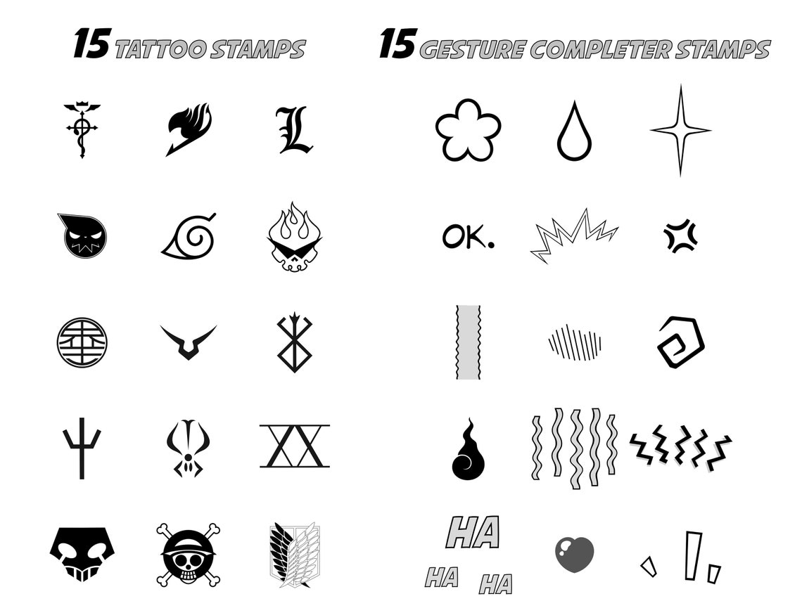 245 Anime and Cartoon Stamps for Procreate / Anime Eyes Stamps - Etsy