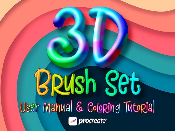 3D Brushes for Procreate / 3D Lettering Brushes/ 45 Piece of | Etsy