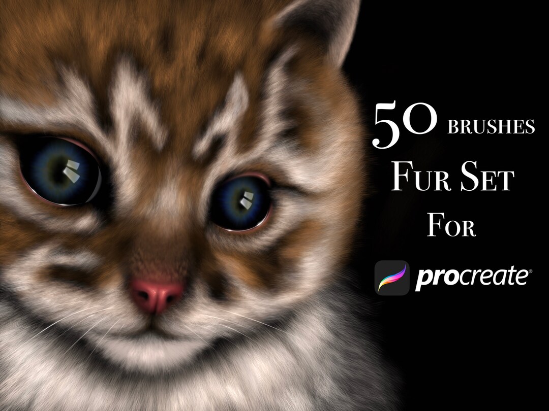 Animal Fur and Hair Brushes for Procreate / Set of 50 Brushes / Digital ...