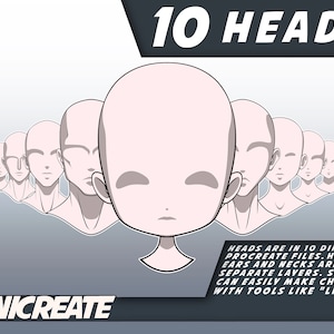 Ultimate Anime Character Creation Procreate Stamp Set: 585 Stamps for ...