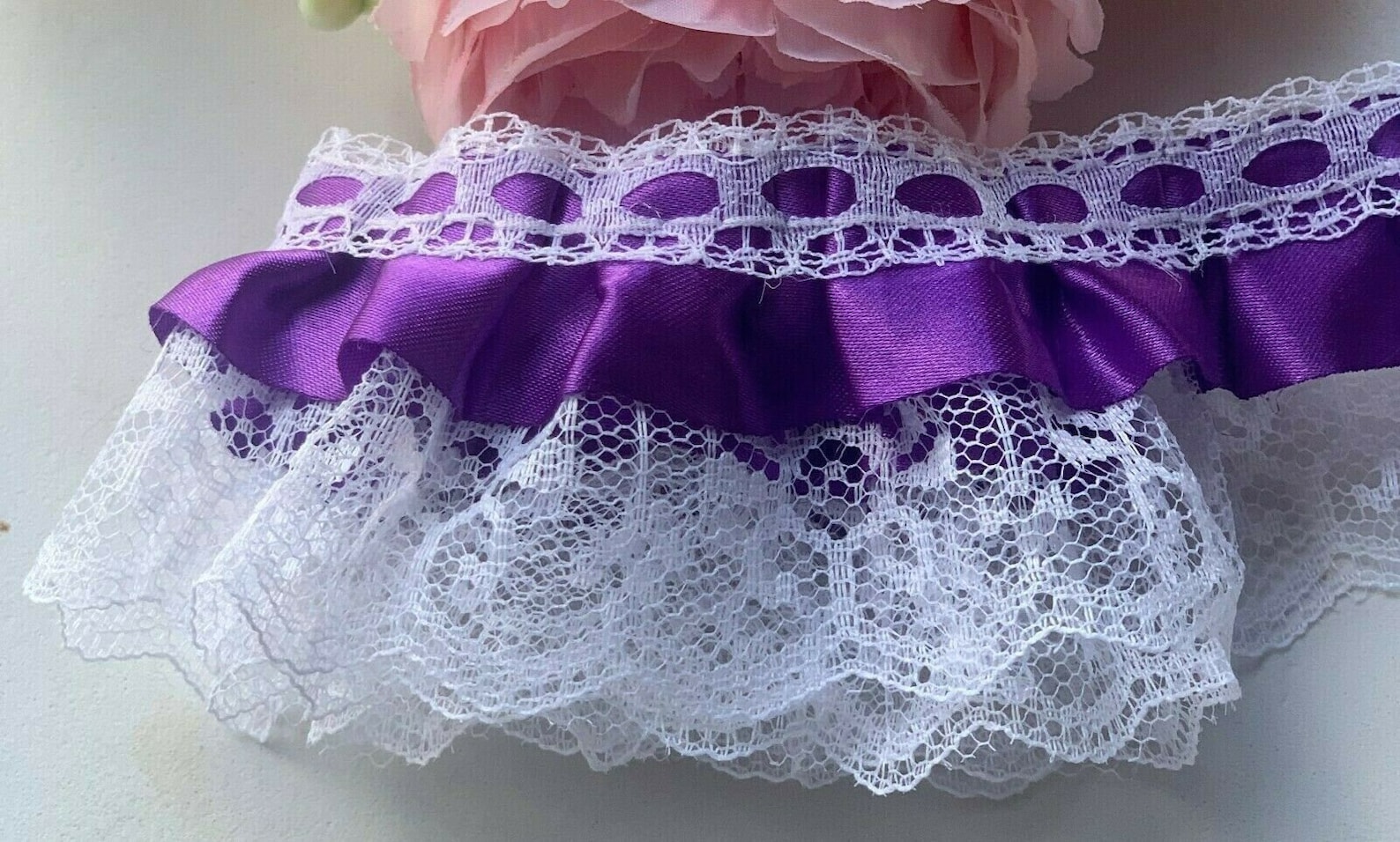 1 1/2 Inch or 2 wide Ruffled Lace Trim Price for 1 Yard/ - Etsy