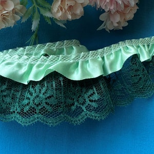 Satin Floral Ruffle Lace Trim 2 Inch Wide Select Color/selling by the ...