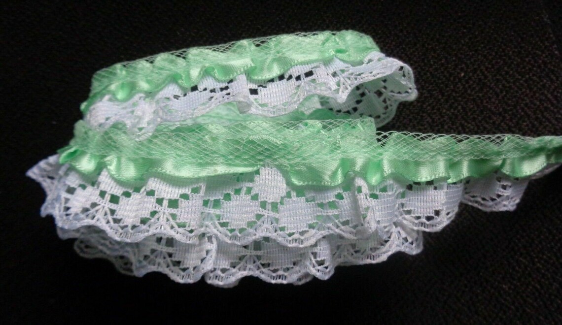 Satin Ruffle Lace Trim 3/4 Inch Wide Selling by the - Etsy