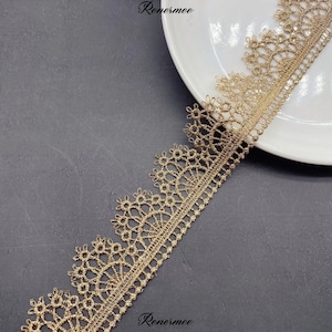 Gold Thread Lace Gold Embroidery Lace Trim 1 1/4-inch Price per Yard - Etsy