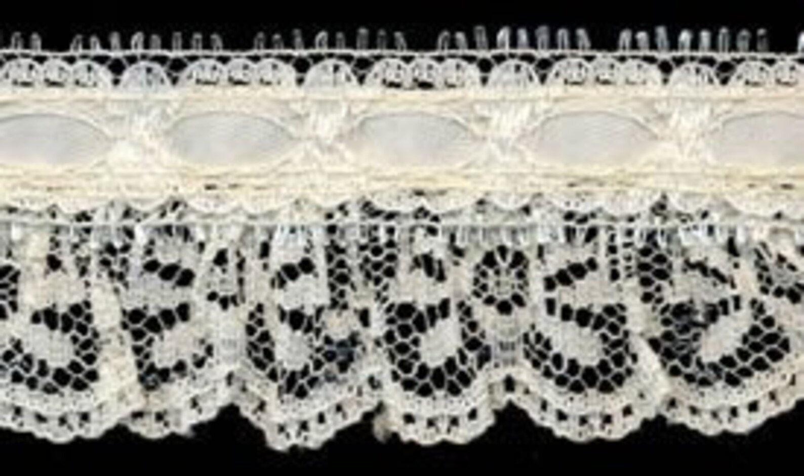 Ruffled Lace With Ribbon, 1+3/4 Inch Color Price for 1 Yard Select ...