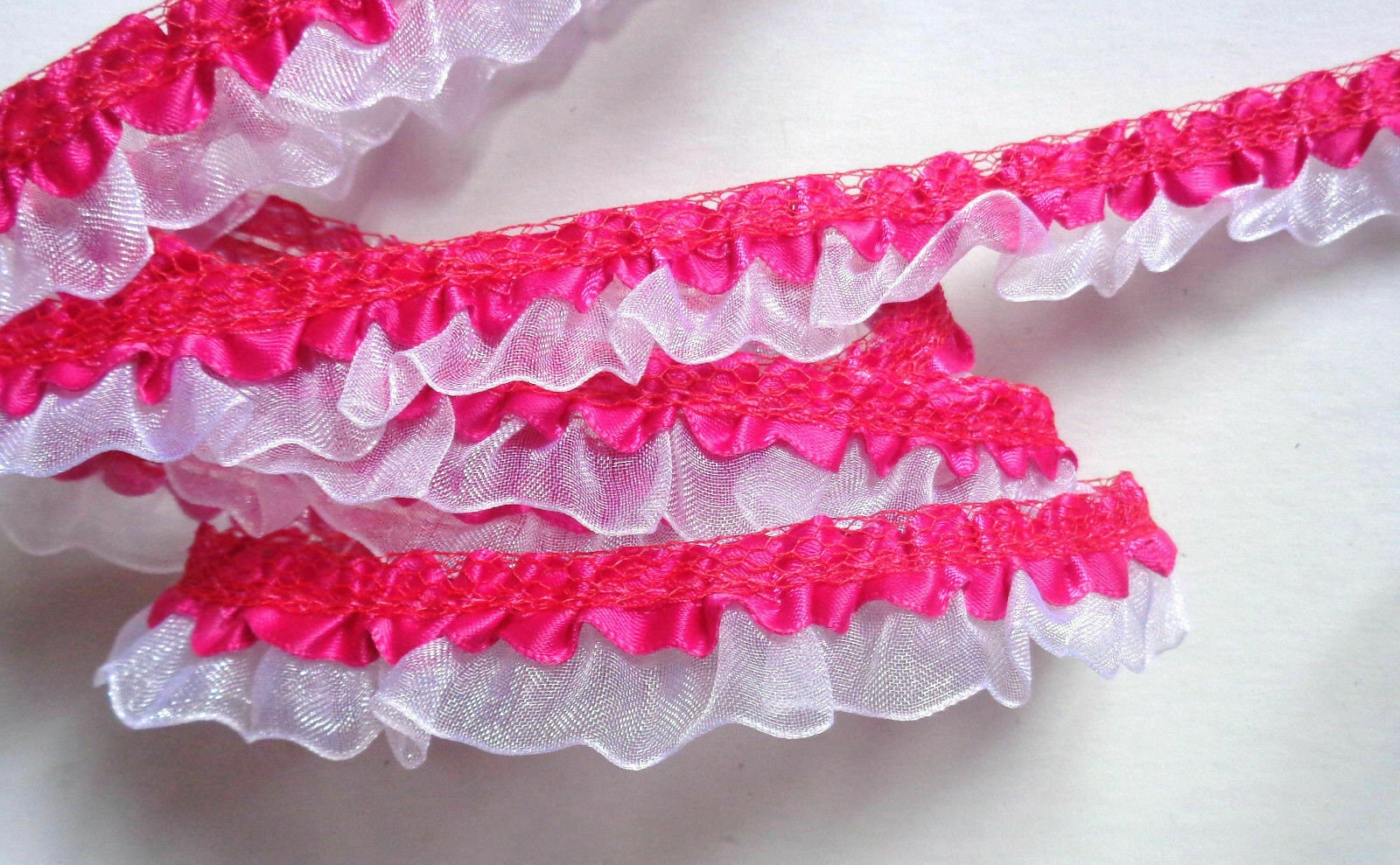 Satin Ruffle Lace Trim 3/4 Inch Wide Selling by the - Etsy