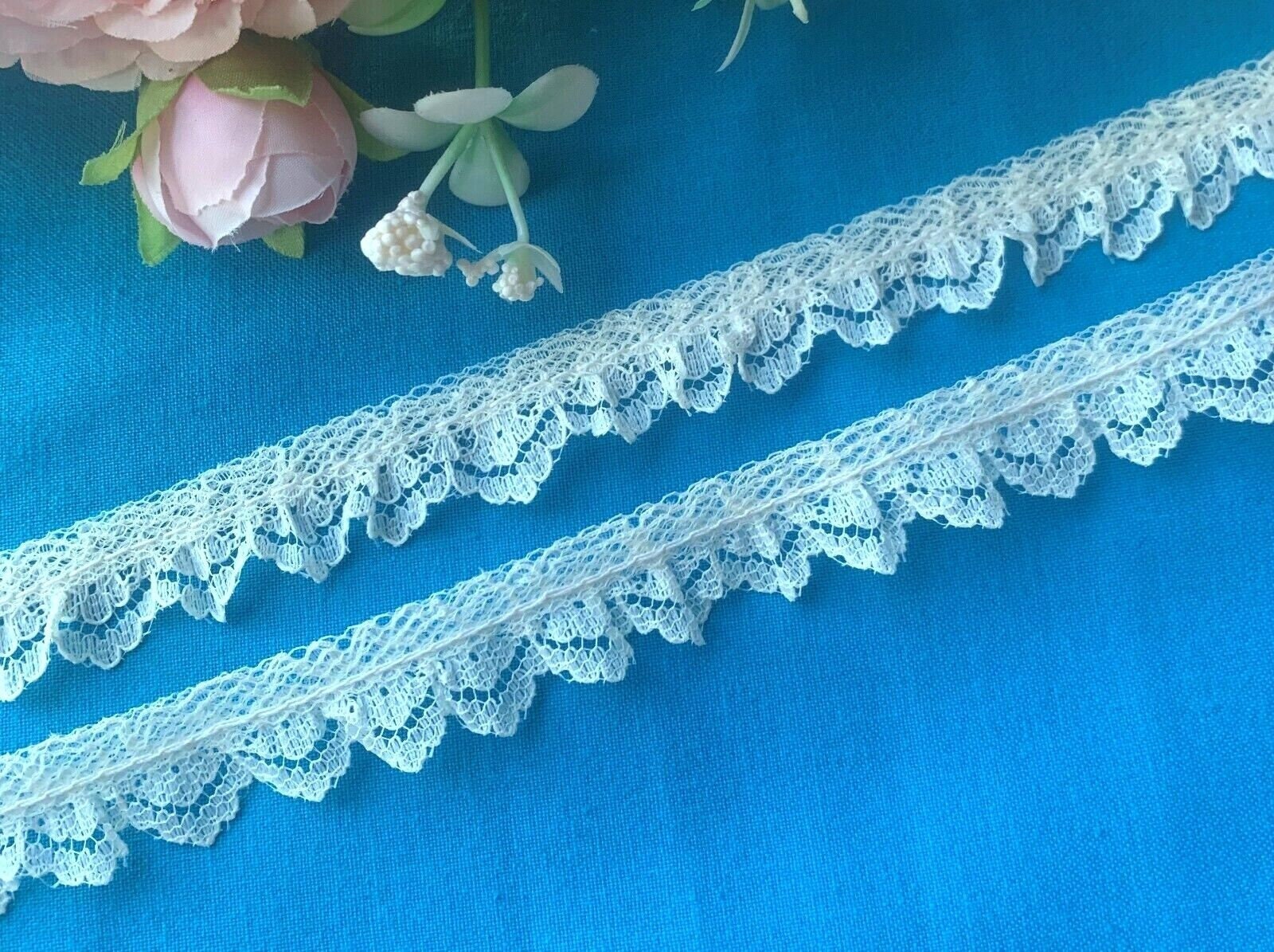 Ruffled Lace 5/8 Inch Wide White or Ivory Color Selling by - Etsy