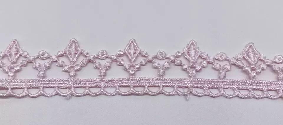 1 Inch Wide Embroidered Lace Fabric Ribbon Price per Yard Select Color ...