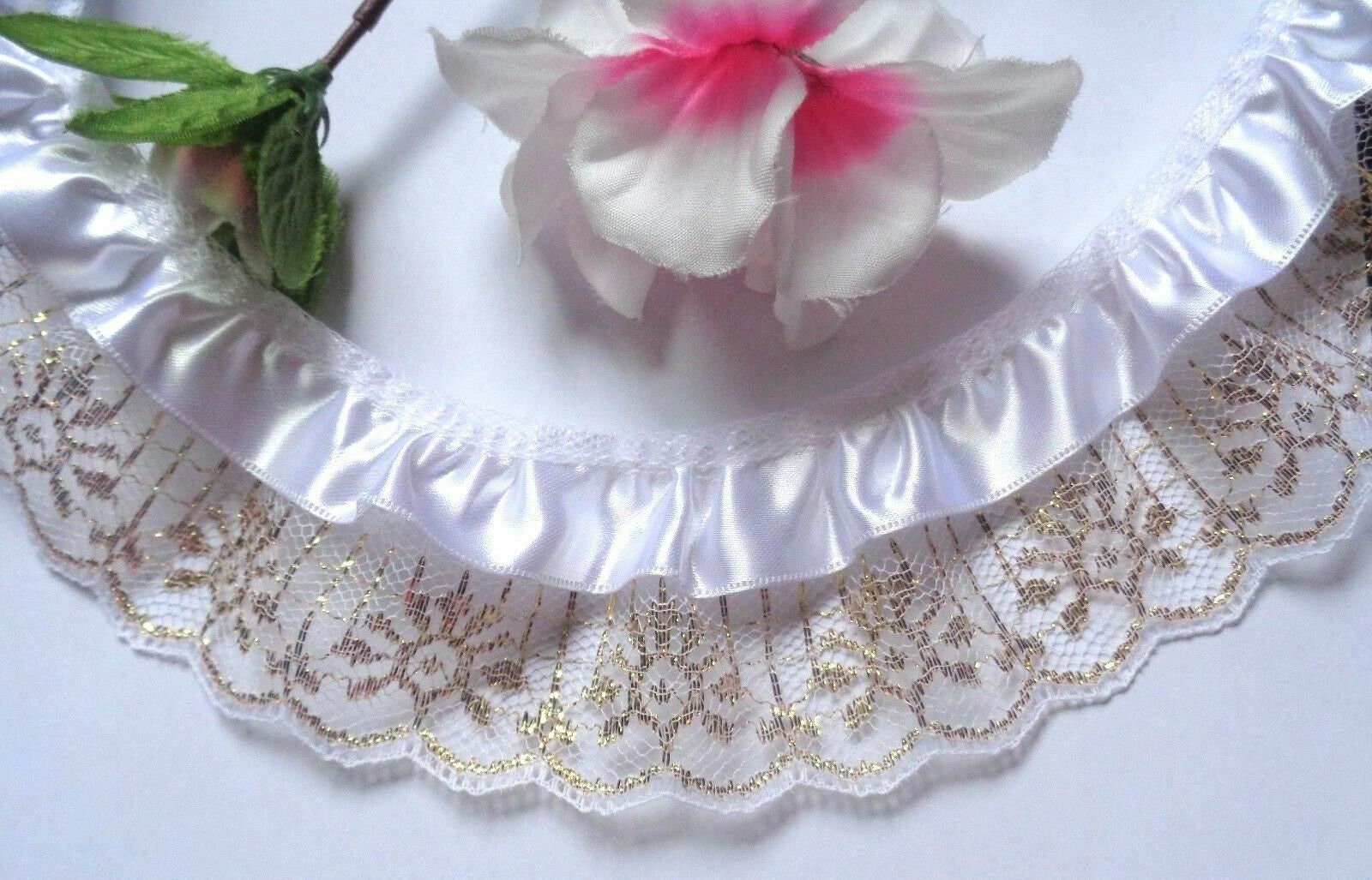 Satin Floral Ruffle Lace Trim 2 Inch Wide Select Color/selling by the ...