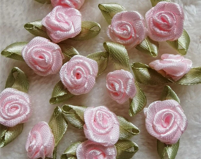 1/2 Inch Wide Pink Satin Flowers Roses Price for ( 12 Roses) - Etsy