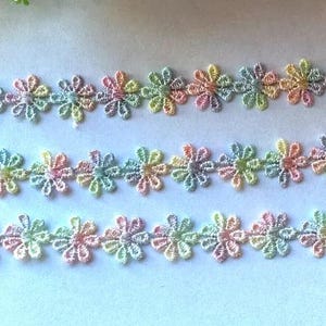 1/2-inch-wide Pastel Color Floral Trim Price per Yard - Etsy