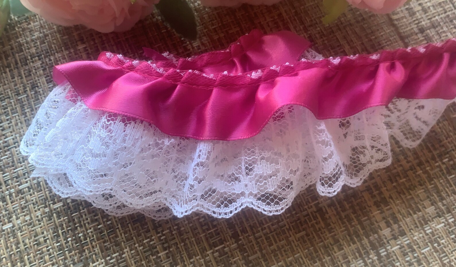 Satin Floral Ruffle Lace Trim 2 Inch Wide Select Color/selling - Etsy
