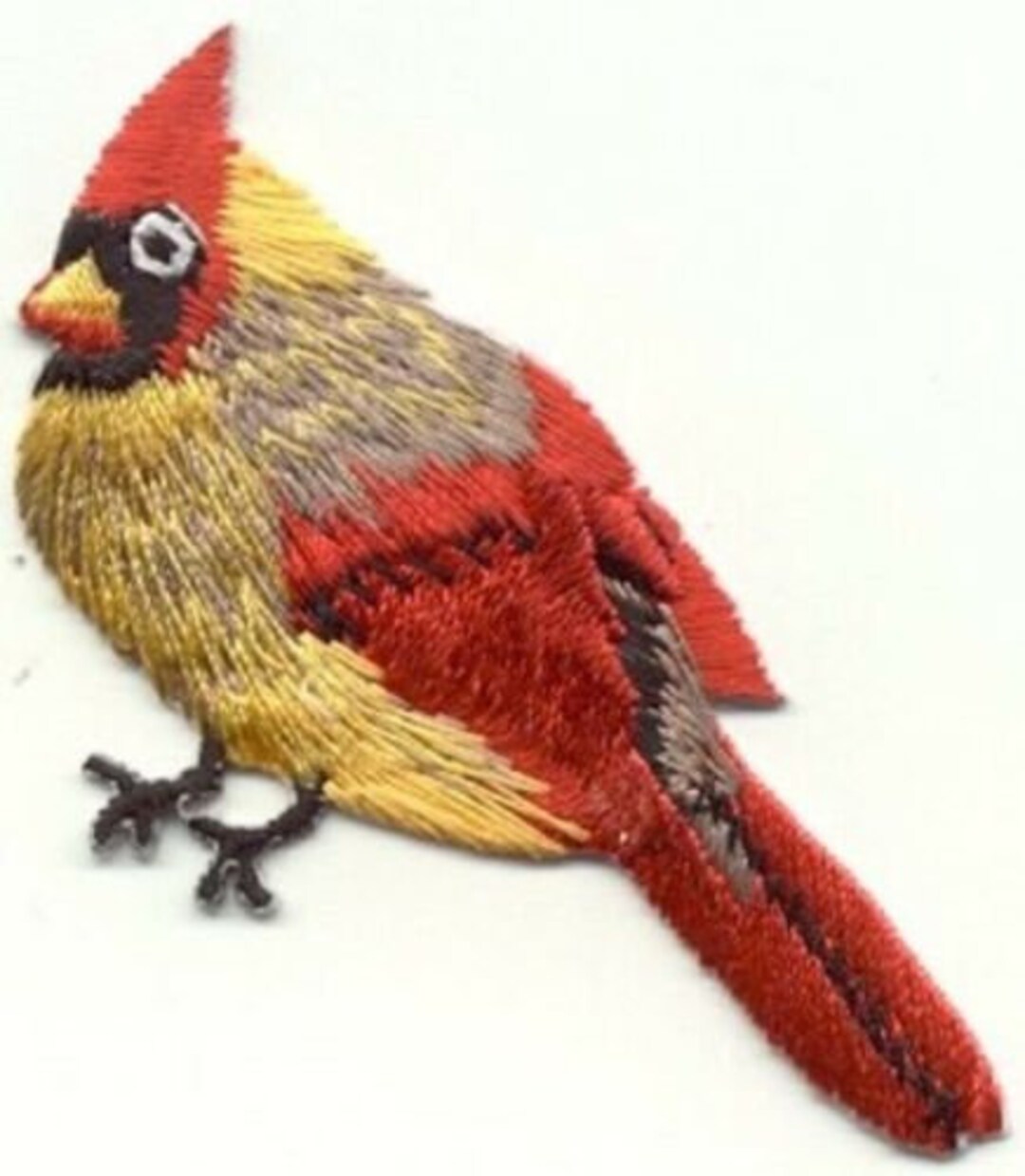 CARDINAL BIRD FEMALE Iron on Patch Applique 2 X 2 1/4 Inch - Etsy