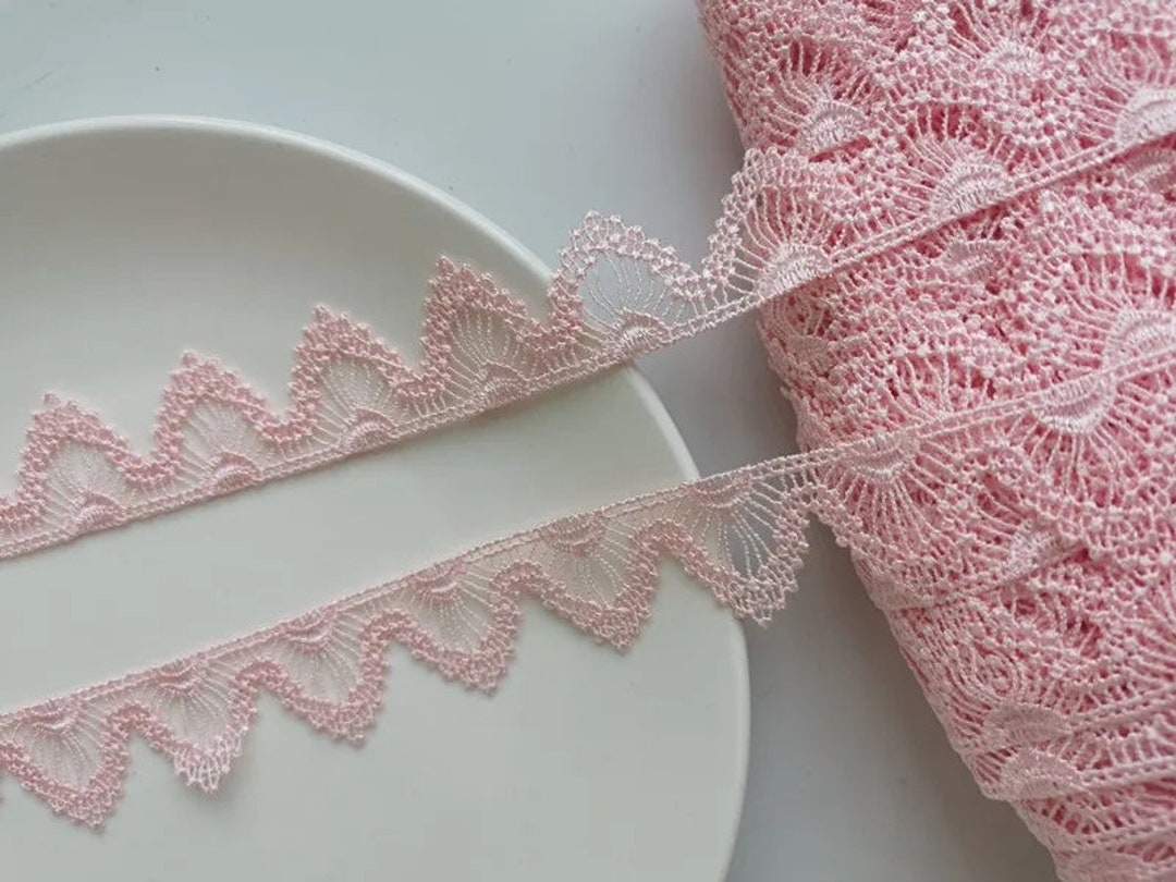 1-inch-wide Soft Pink Color Lace Trim Ribbon Price per Yard - Etsy