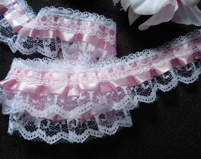 1 1/2 Inch or 2 "wide Ruffled Lace Trim Price for 1 Yard/ Select Color ...